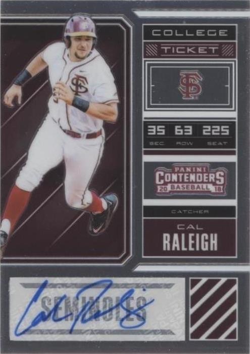 2018 Panini Elite Extra Edition - College Ticket Signatures Cal Raleigh ...
