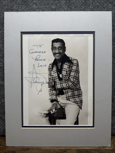 8 X 10 Type 1 Photo Autograph & personalized Sammy Davis Jr. Rat Pack ...
