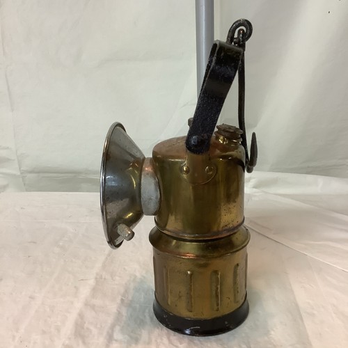 JUSTRITE USA Made Carbide Miners Lamp Lantern Brass W/ Hang Hook ...