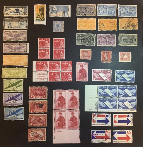 US Stamps Back Of Book Beauties includes 2 Plate Blocks, MNH, MLH and ...