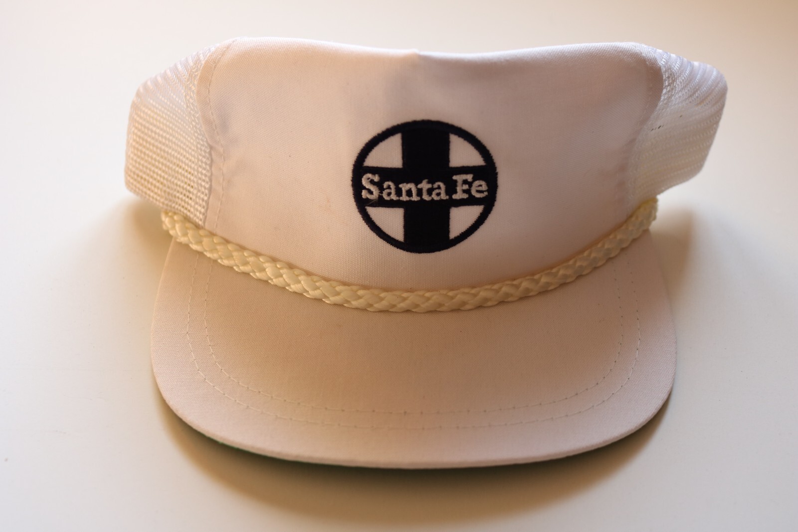 Vintage Cap / Hat - Santa Fe Railroad (ATSF) White with adjustable ...