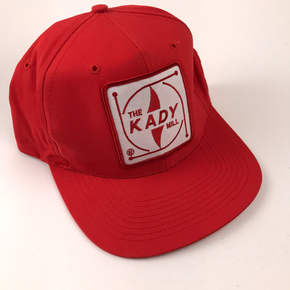 Vintage The Kady Mill Patch Hat Red Trucker Cap - Gem