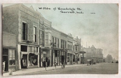 Postcard Garrett Indiana West Side Of Randolph Street #mf | eBay
