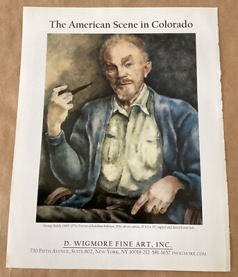 George Biddle at Wigmore gallery exhibition ad 2009 vintage art show ...