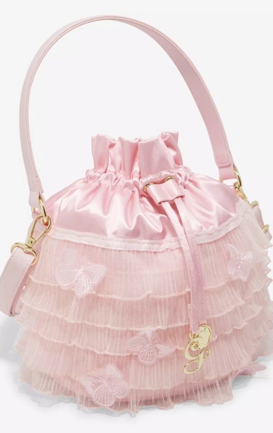 Her Universe Wicked Glinda Pink Butterfly Ruffle Crossbody Bag NEW | eBay