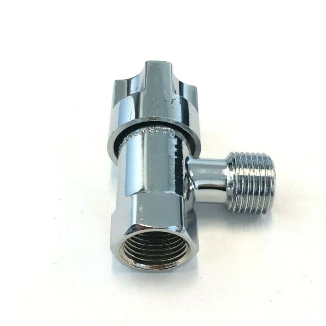 AW MT15 Cistern 1/4 Turn Modular 15mm 1/2" Chrome Stop Tap with Check ...