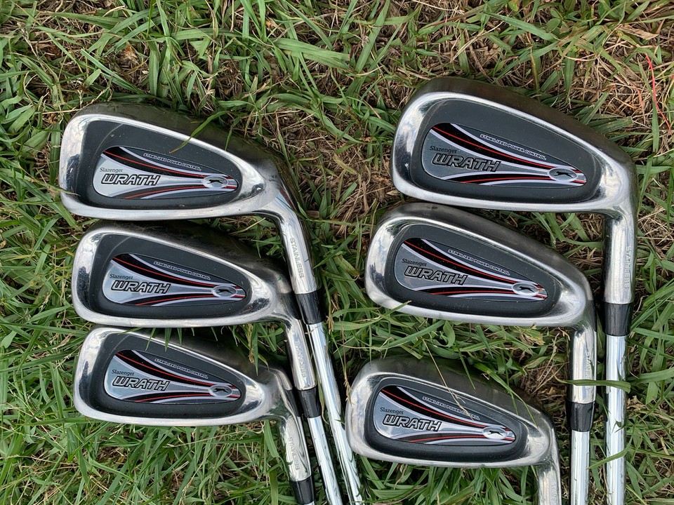 Slazenger Wrath Uni-Flex Harrison Steel Shaft 5-PW Iron Set Men's Golf ...