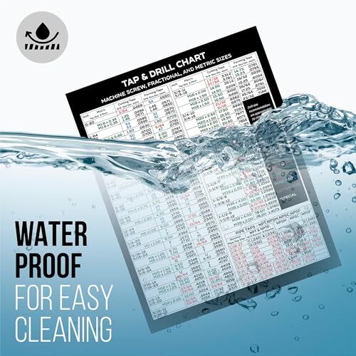 Magnetic Tap Drill Chart Reference Table Magnet | with Decimal ...