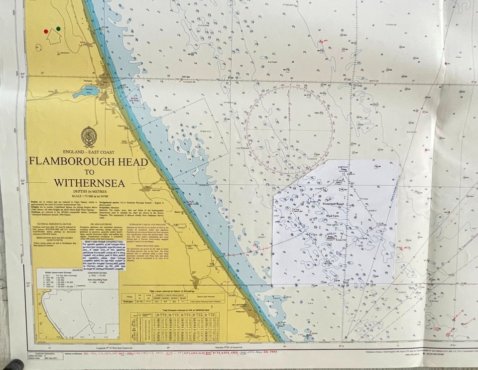 Admiralty 121 ENGLAND EAST COAST FLAMBOROUGH HEAD TO WITHERNSEA Map ...