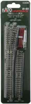 Kato N Scale ~ New ~ UniTrack #4 Right Hand Electric Turnout Switch ...