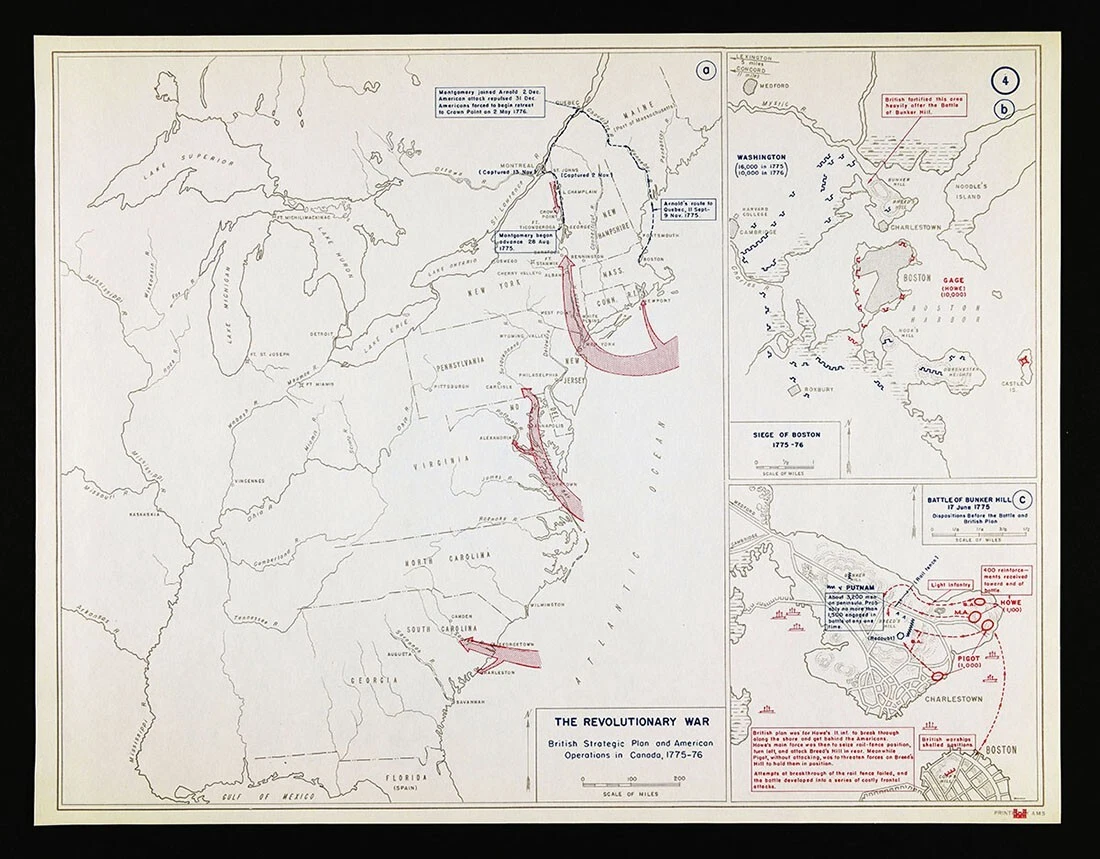 Revolutionary War Map Blank