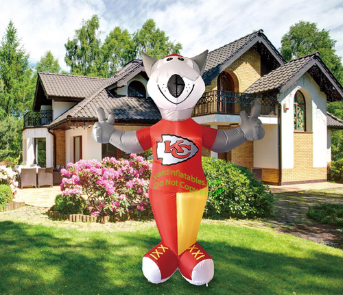 7' Air Blown LED Inflatable NFL Kansas City Chiefs Wolf Mascot Yard ...