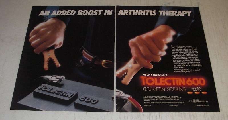 1989 McNeil Pharmaceutical Tolectin 600 Ad - An added boost in ...