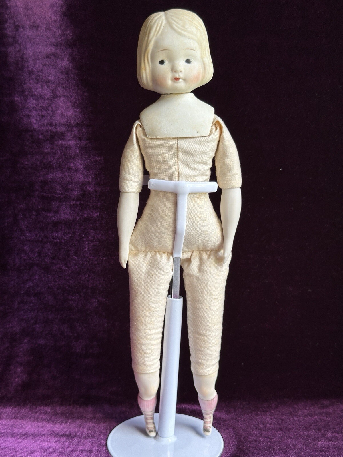 Antique/Vintage 12.5” Made in Japan Swivel Neck Parian Bisque Head Doll ...