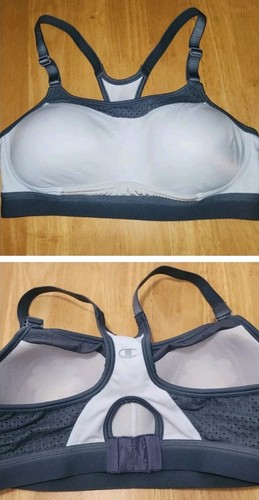 Champion Sports bra medium athletic White/Gray bra | eBay