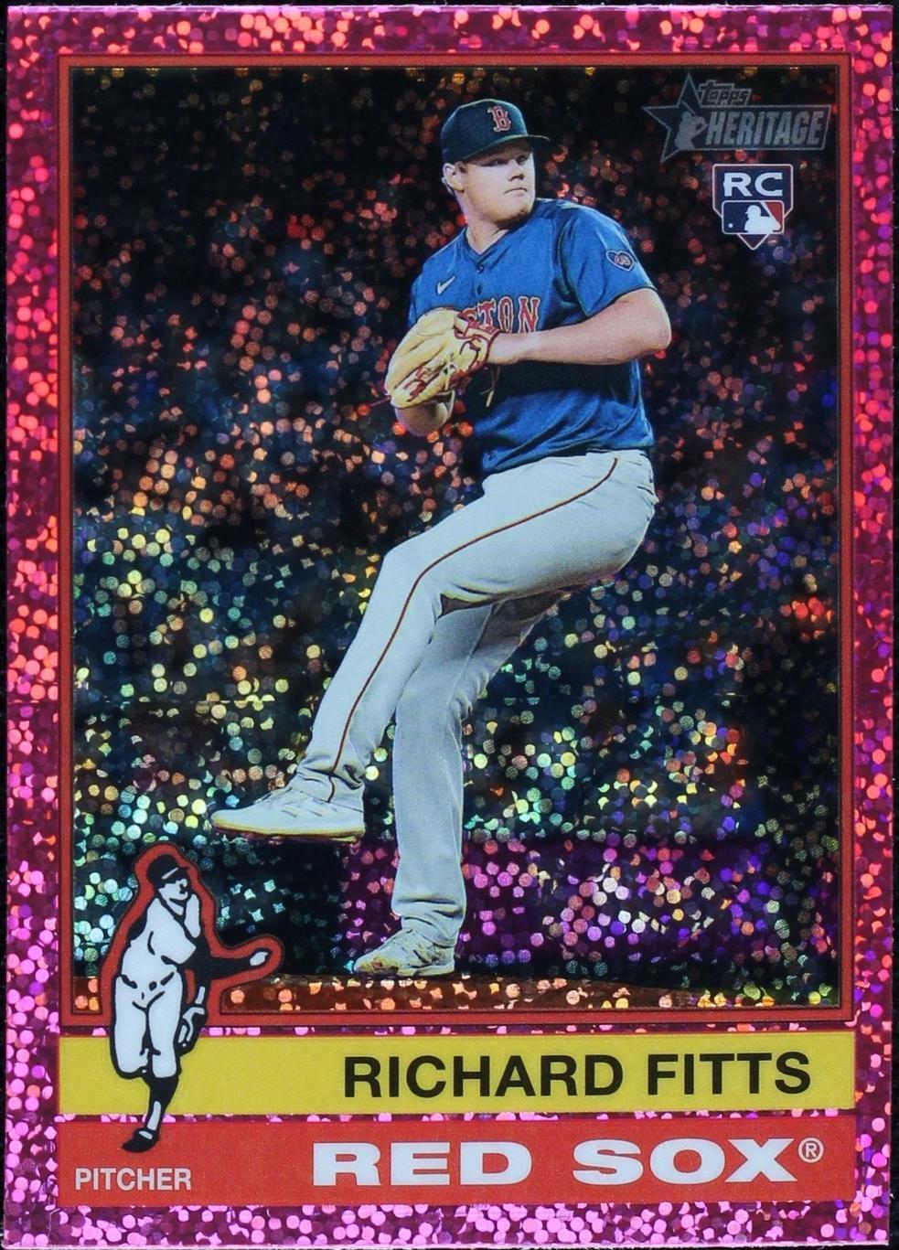 2025 Topps Heritage - High Number SP Richard Fitts #471 Chrome Pink ...