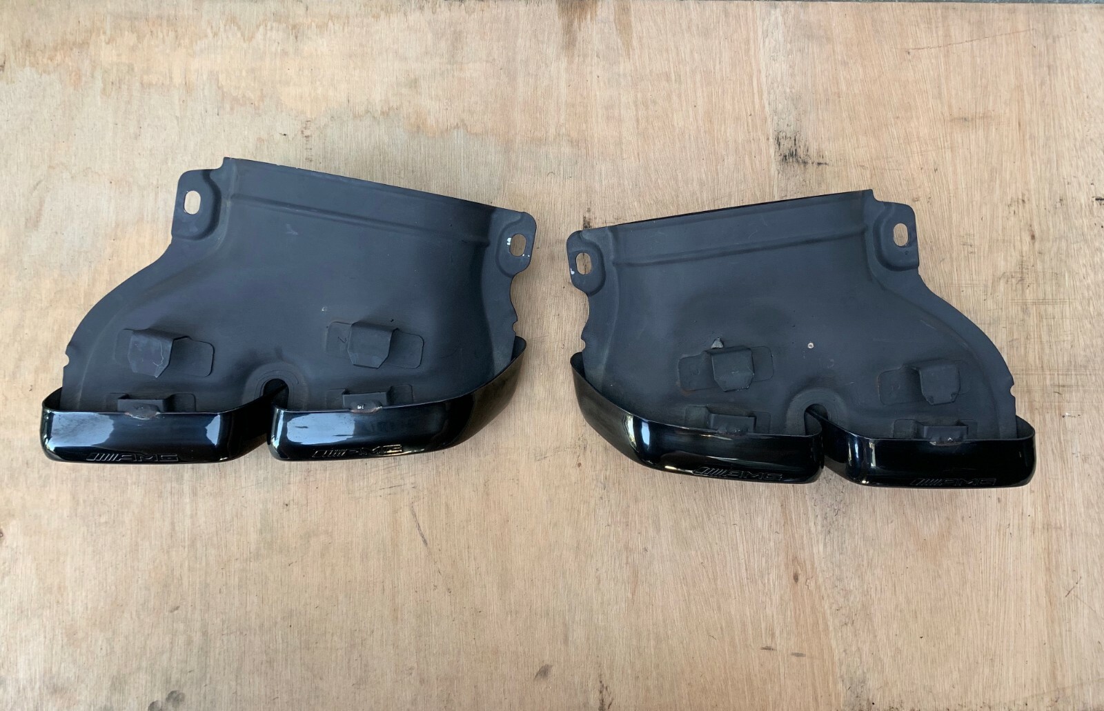 Genuine Mercedes exhaust tips rear c63s AMG tail pipe A2054900727 ...