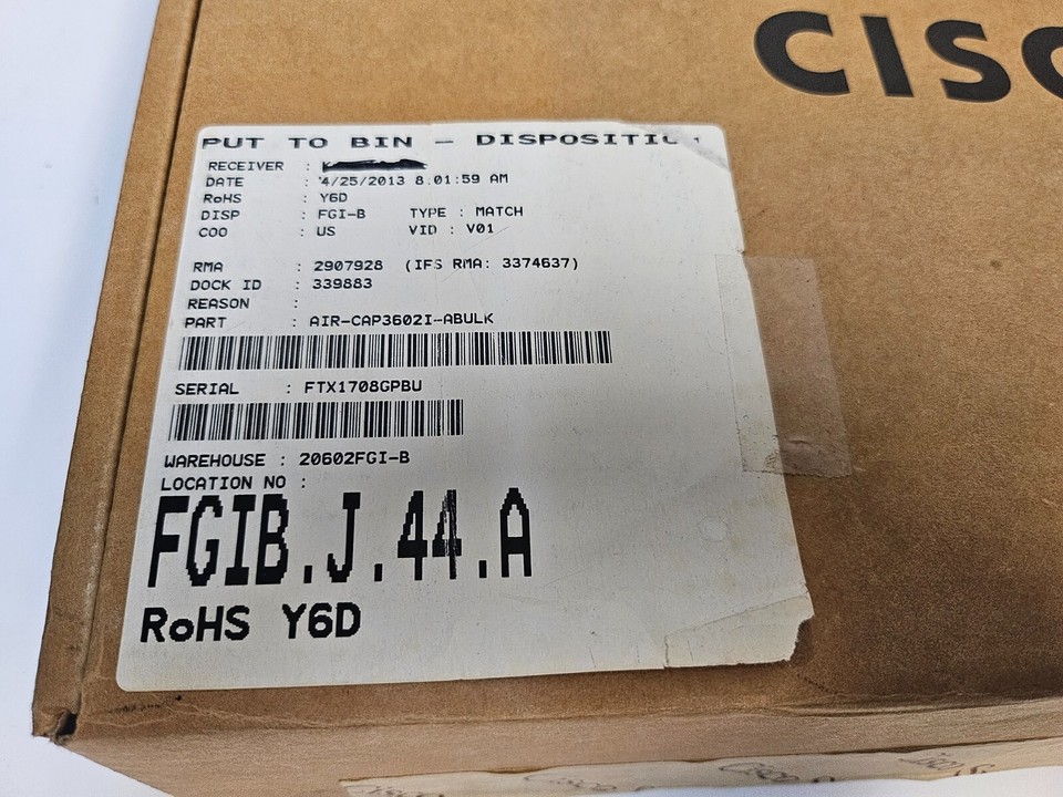 Brand New Cisco AIR-CAP3602I-A-K9 Aironet 3602 Wireless Access Point | eBay