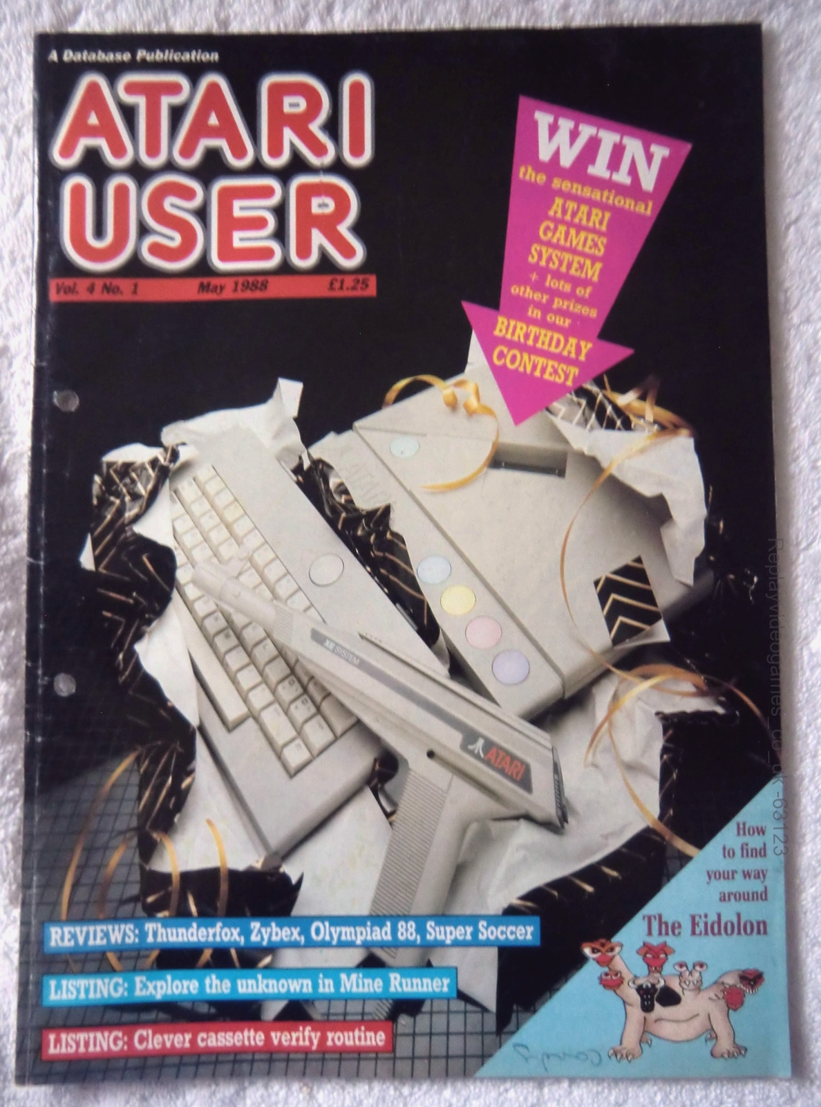 63123 Issue Vol 04 No 01 Atari User Magazine 1988 | eBay