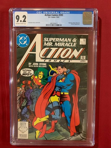 Action Comics #593 CGC 9.2 Key! Controversial Story! DCU 1987 Superman ...