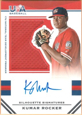 2017 USA S & S JUMBO SWATCH SILHOUETTE JERSEY SIGNATURE KUMAR ROCKER RC ...