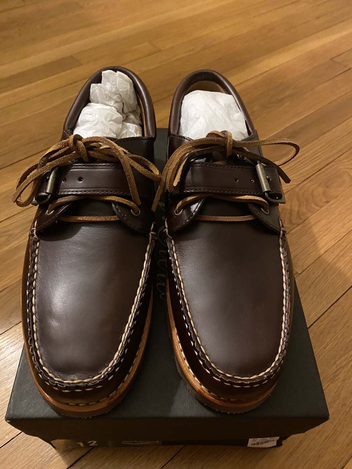 BRAND NEW! J. Crew Brown Leather Loafer Lug Sole Strap Sz 12 Polo ...