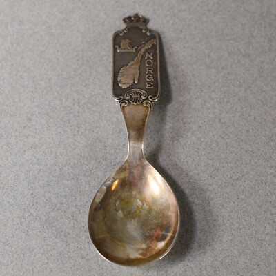 Vintage NORGE Sterling Silver Viking Ship Norway Spoon Hallmarked ...