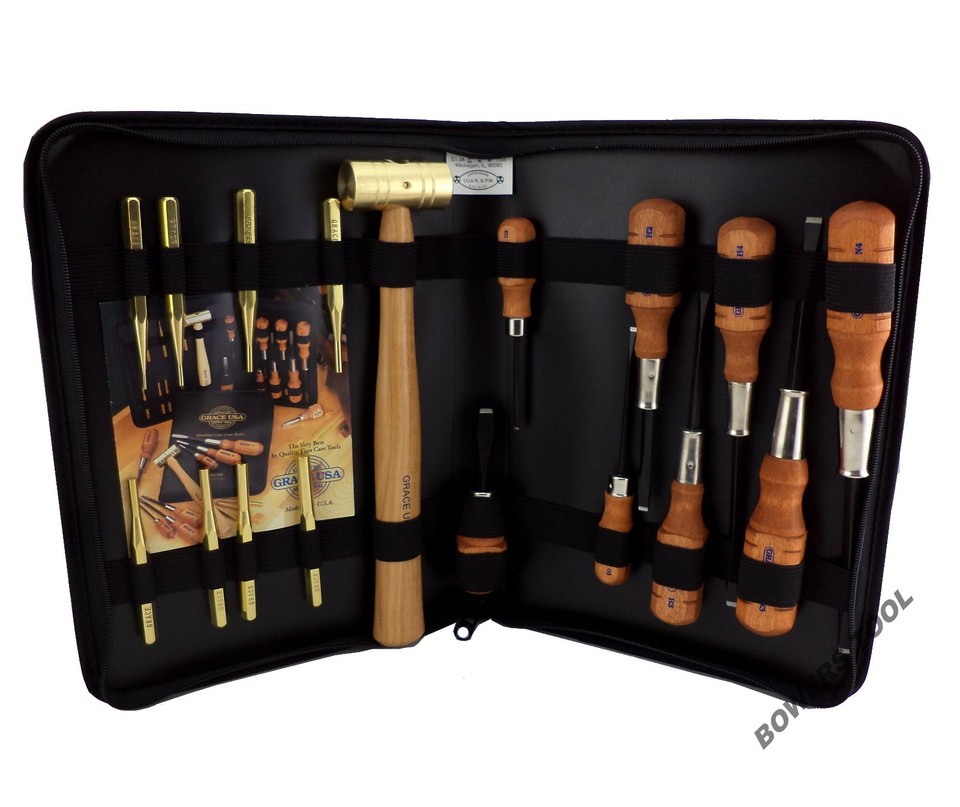 Grace 17pc Gunsmith Set Screwdrivers Brass Punches & Hammer Gun Care ...