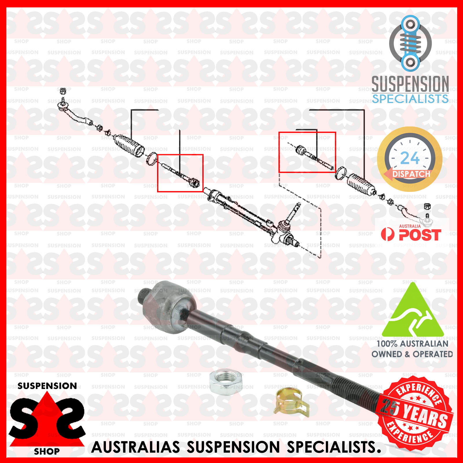 Front Axle Inner Tie Rod Suit NISSAN X-Trail Iii (T32_, T32R, T32Rr) 2. ...