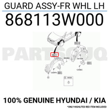 868113R000 Genuine HYUNDAI / Kia Guard Assy-fr WHL LH for sale online ...