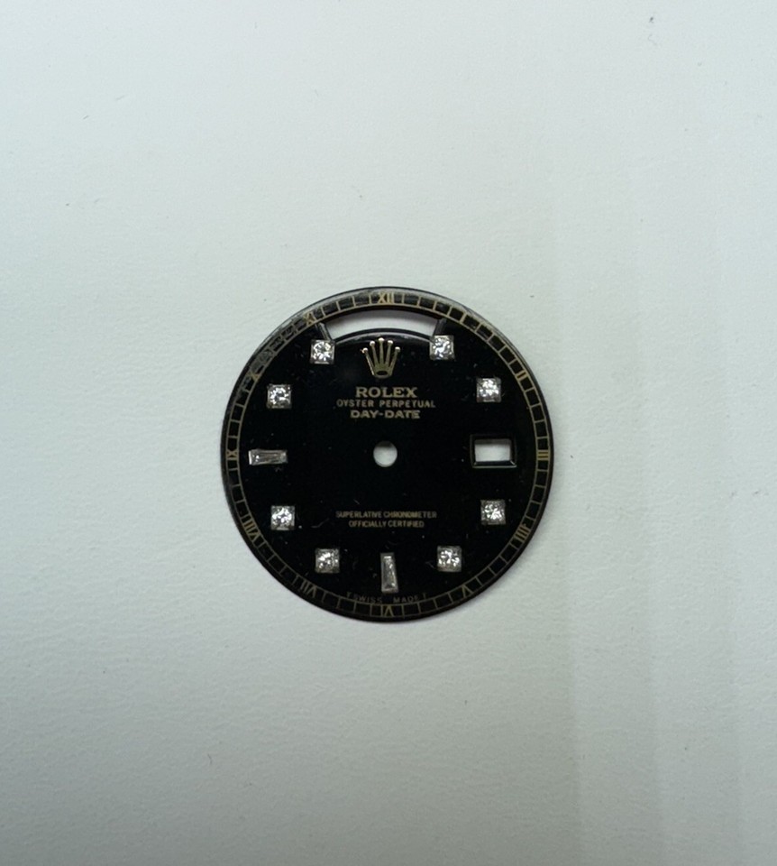 Rolex 36mm Oyster Perpetual Day-Date Black Diamond Factory Dial Mint | eBay