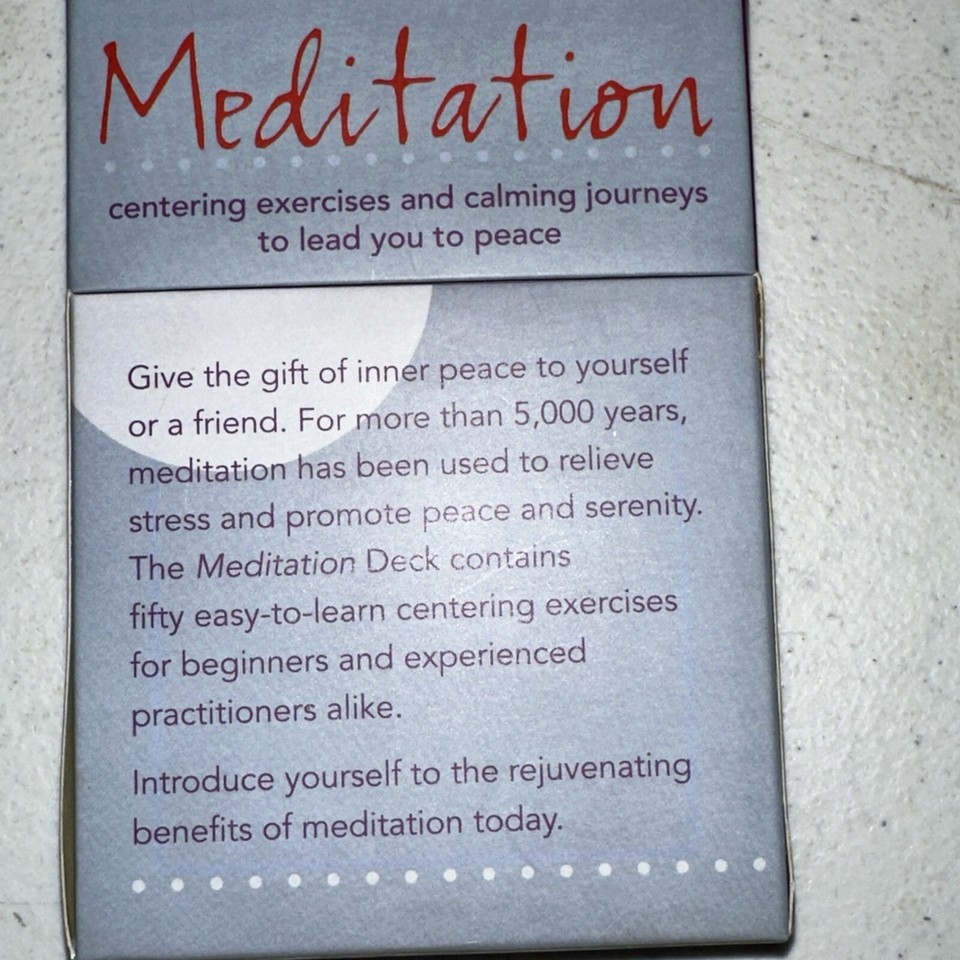 Meditation Cards (50) Exercises Calming Journeys Visualization Serenity ...