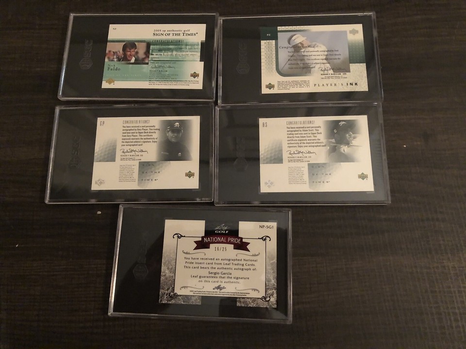 Masters Champions Lot Of 5 Auto Cards(UDA LEAF) | eBay