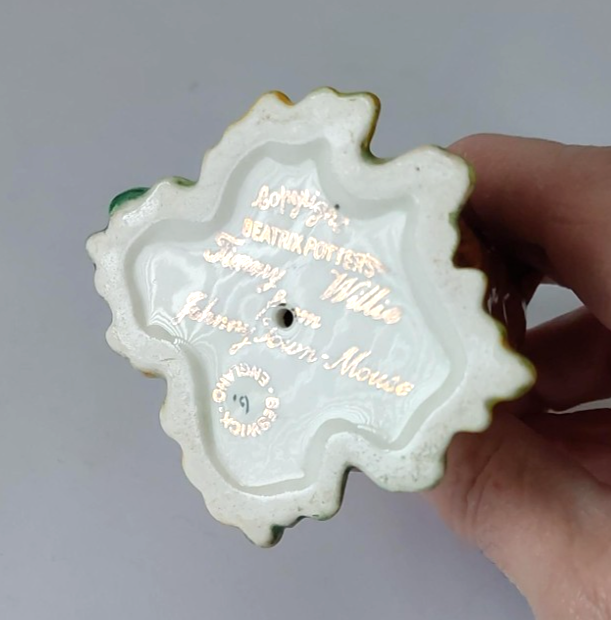 Beswick ~ Beatrix Potter~ TIMMY WILLIE BP 1a Gold Circle Cursive | eBay