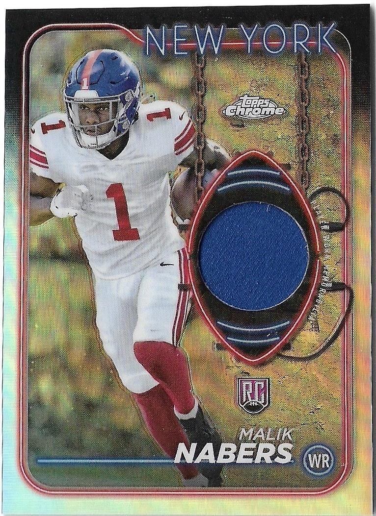 2024 Topps Chrome - Rookie Relics Malik Nabers #CRR-MN (MEM, RC) for ...