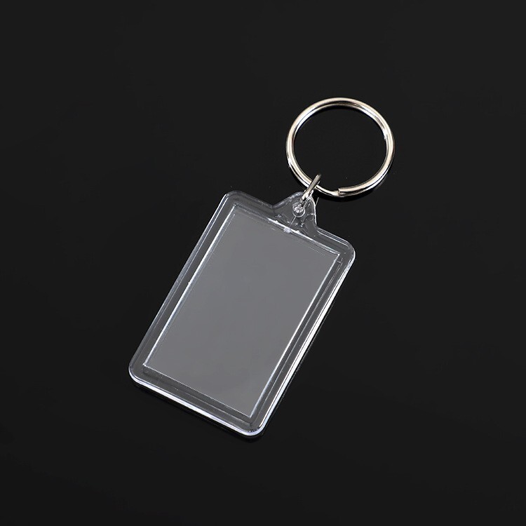 5 PCS 27x20MM ACRYLIC CLEAR KEYRINGS PHOTO SIZE CRAFT PICTURES BLANK ...