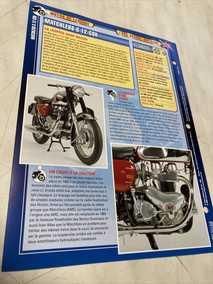 Matchless 650 G12 CSR 1965 Motorcycle Passion Collection Atlas | eBay