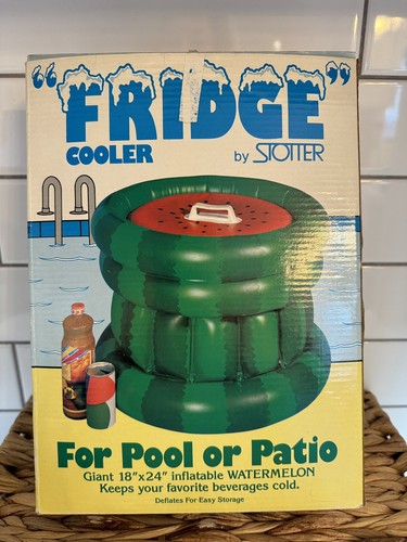 VINTAGE 80’s Inflatable Pool Cooler “FRIDGE” Soda Beer Beach 18”x 24 ...