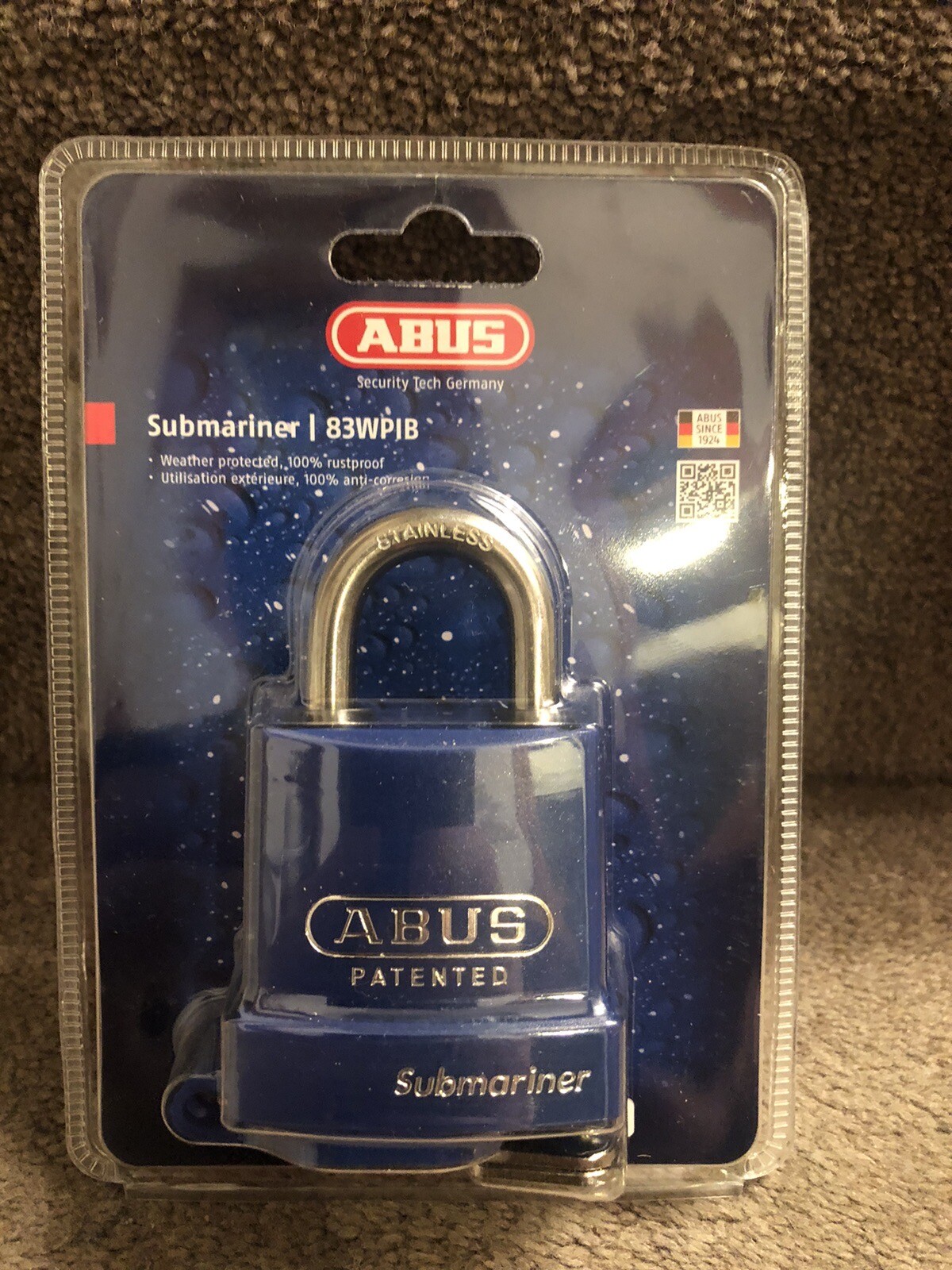 ABUS Abu83ib53c Submariner Brass Body Stainless Steel Shackle Padlock ...
