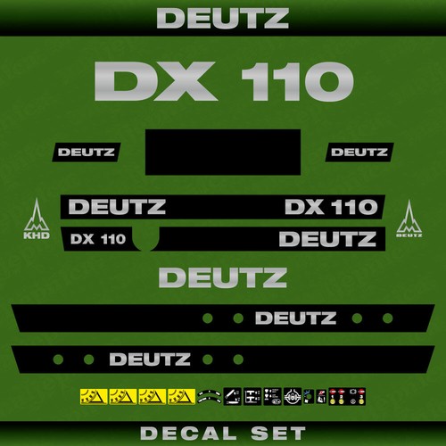 Deutz DX 110 tractor decal aufkleber adesivo sticker set | eBay