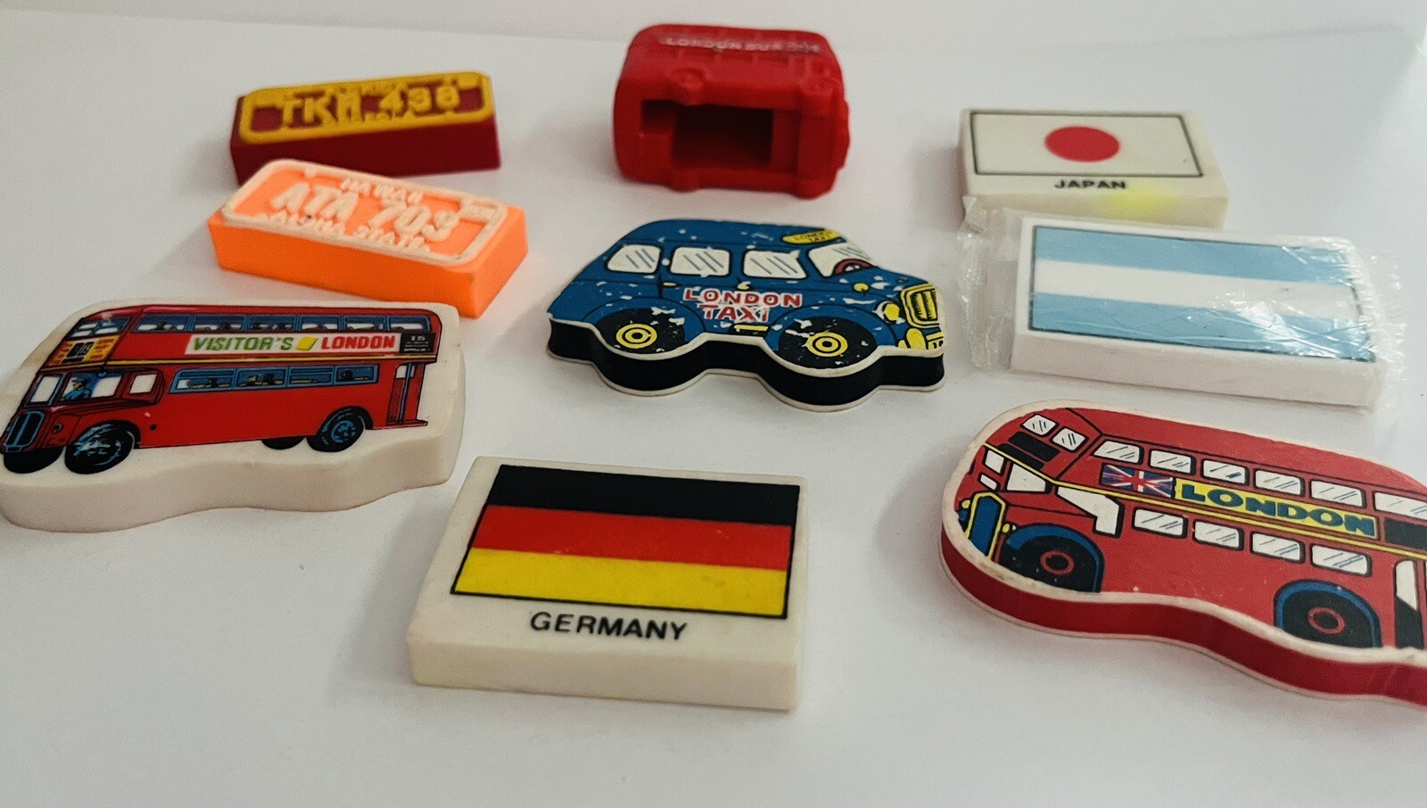 Vintage 80 Rubber Erasers Retro Novelty Collectable London Bus ...
