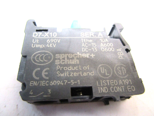 SPRECHER+ SCHUH CONTACT BLOCK / D7-X10 | eBay