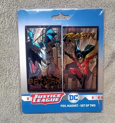 Batman Robin Justice League Foil Refrigerator Magnets Brand New Free ...