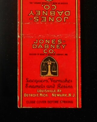 1940s Jones-Dabney Co. Lacquers Varnishes Detroit MI Newark NJ ...