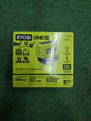 RYOBI ONE+ 18V Cordless High Pressure Digital Inflator Air Compressor ...