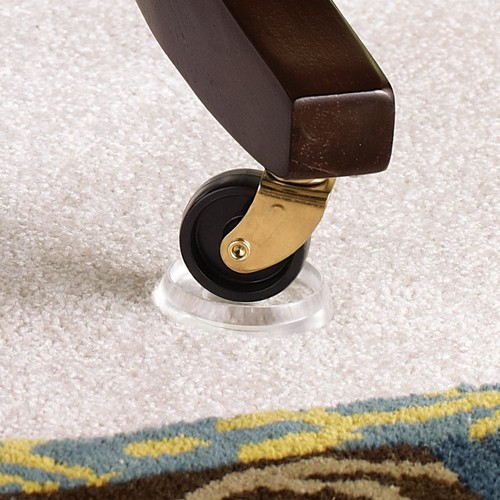 SoftTouch 1 13/16" Round Furniture Caster Cups for Carpet or Durable ...