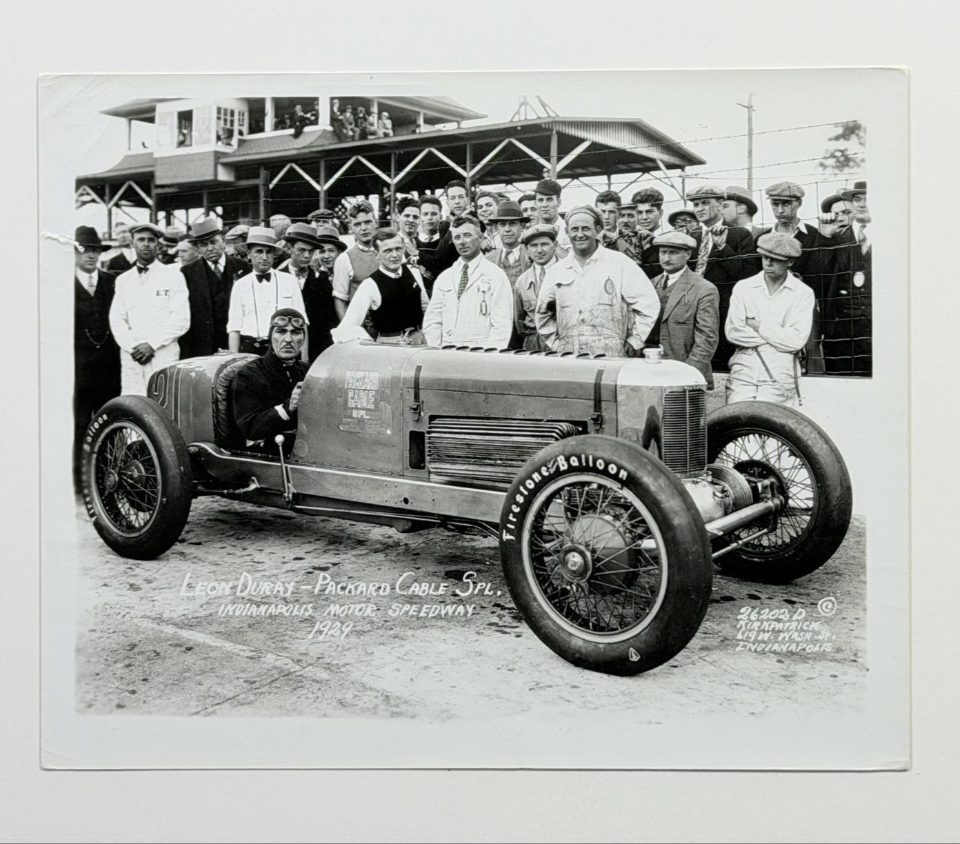 Vintage 1929 Original LEON DURAY PACKARD SPECIAL Indy 500 Race Car ...