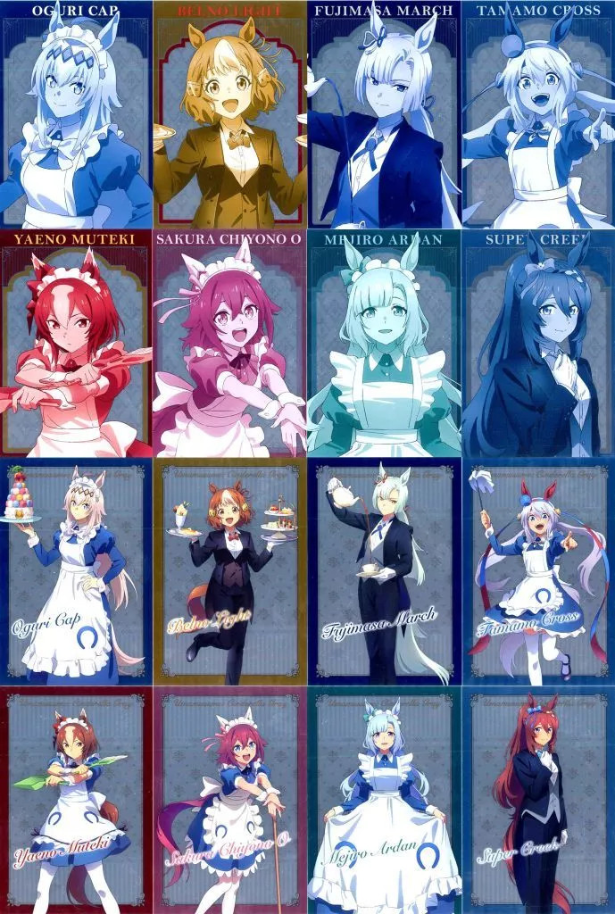 Postcard set of 16 types "Uma Musume Cinderella Gray Metal Postcard ...