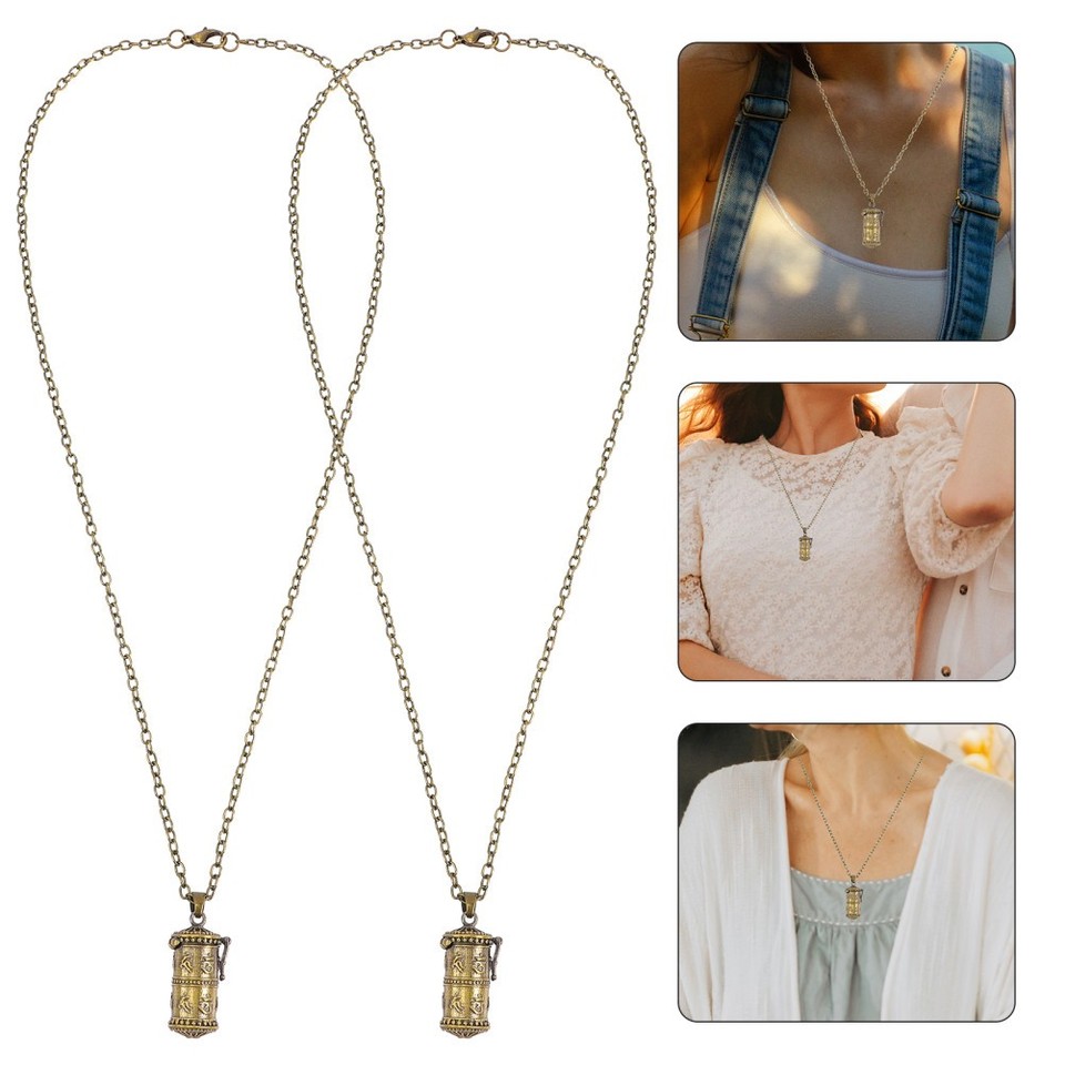 2 Pcs Memorial Jewellery Urn Necklace Cremation Jewelry for Ashes | eBay UK