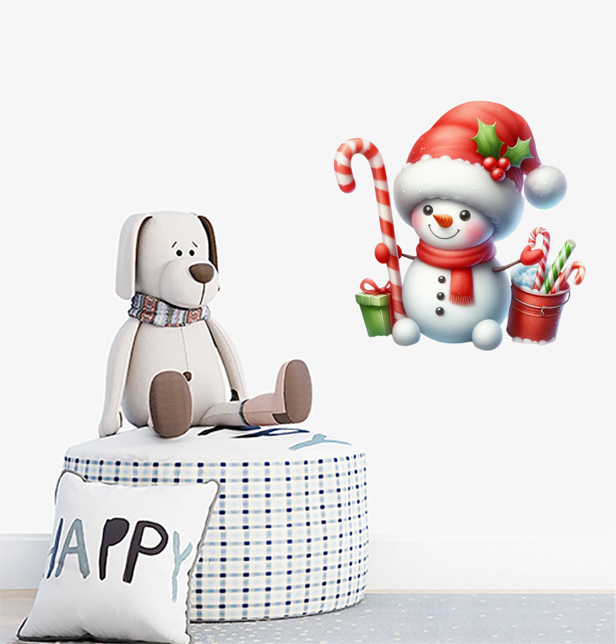 Christmas Funny Snowman Wall Art Bedroom Window Van Vinyl Sticker Decal ...